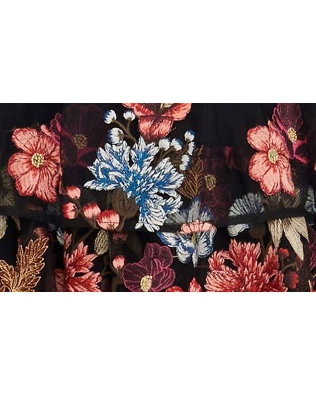 Dress the Population Layana Floral Embroidery Strapless Gown | Lyst