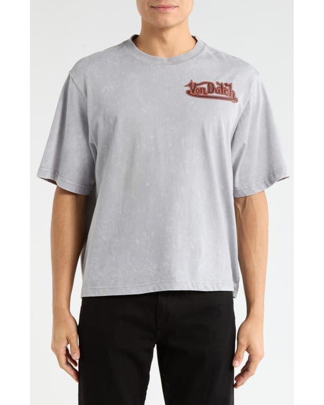 Von Dutch Logo Graphic T-Shirt in Gray for Men | Lyst