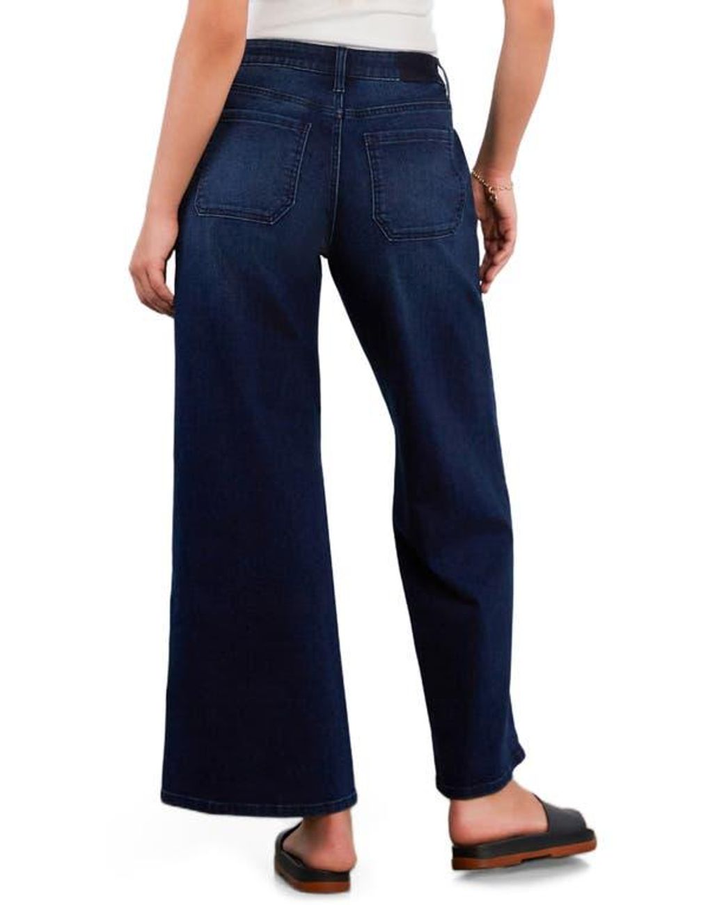 HINT OF BLU Relaxed Wide Leg Jeans in Blue | Lyst
