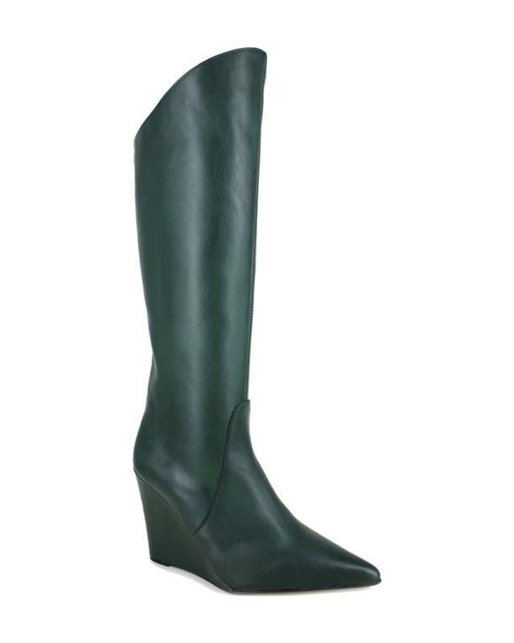 Zigi Karlin Pointed Toe Wedge Boot in Green | Lyst