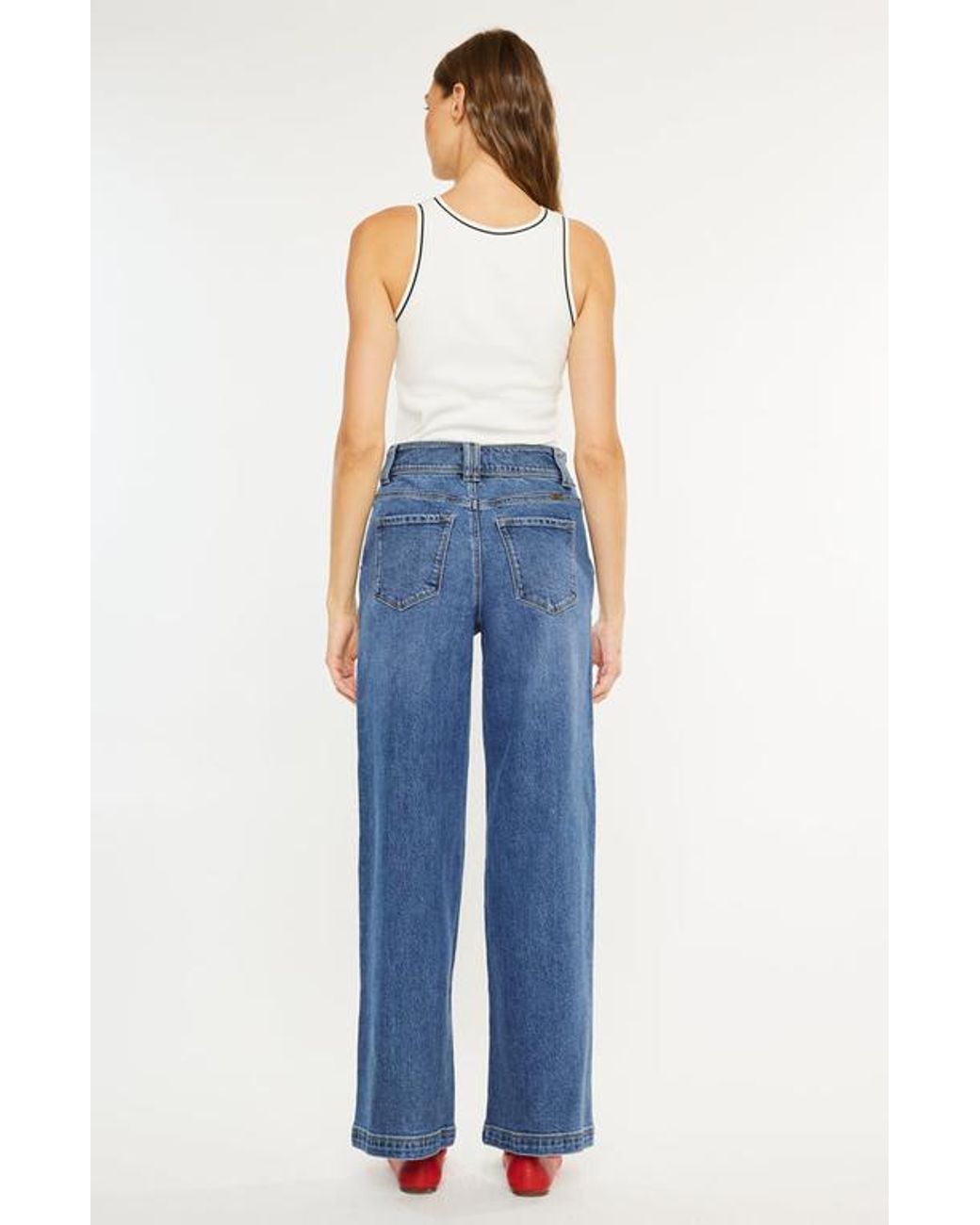Kancan Westwood Ultra High Rise Wide Leg Jeans in Blue | Lyst