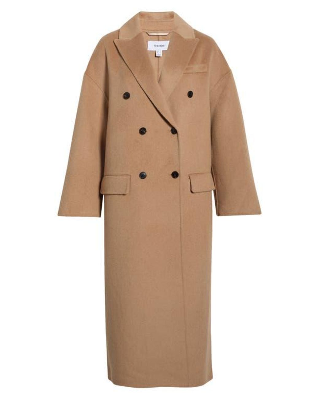 Reiss Lara Double Breasted Coat in Natural | Lyst