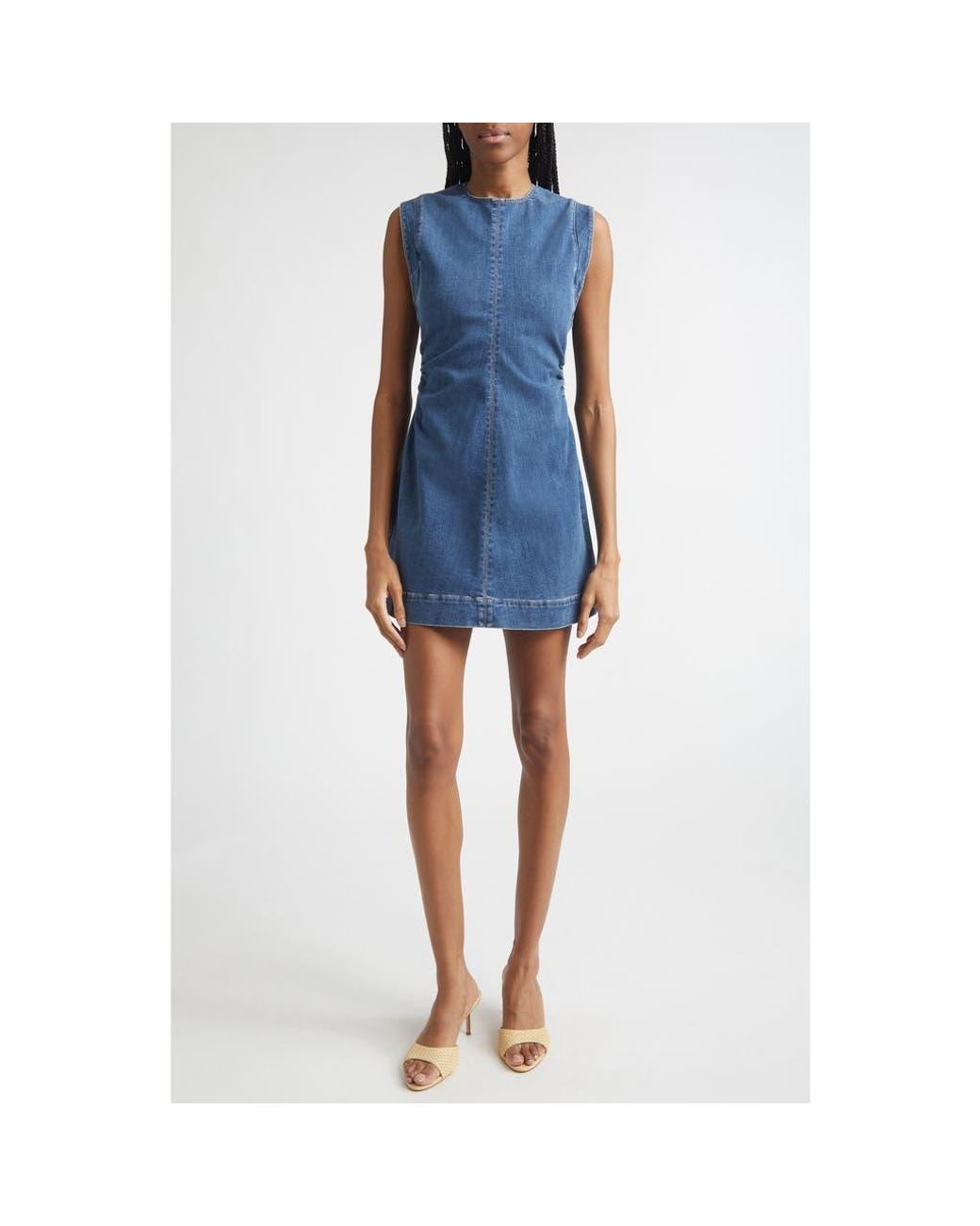 Veronica Beard Imara Denim Minidress in Blue | Lyst