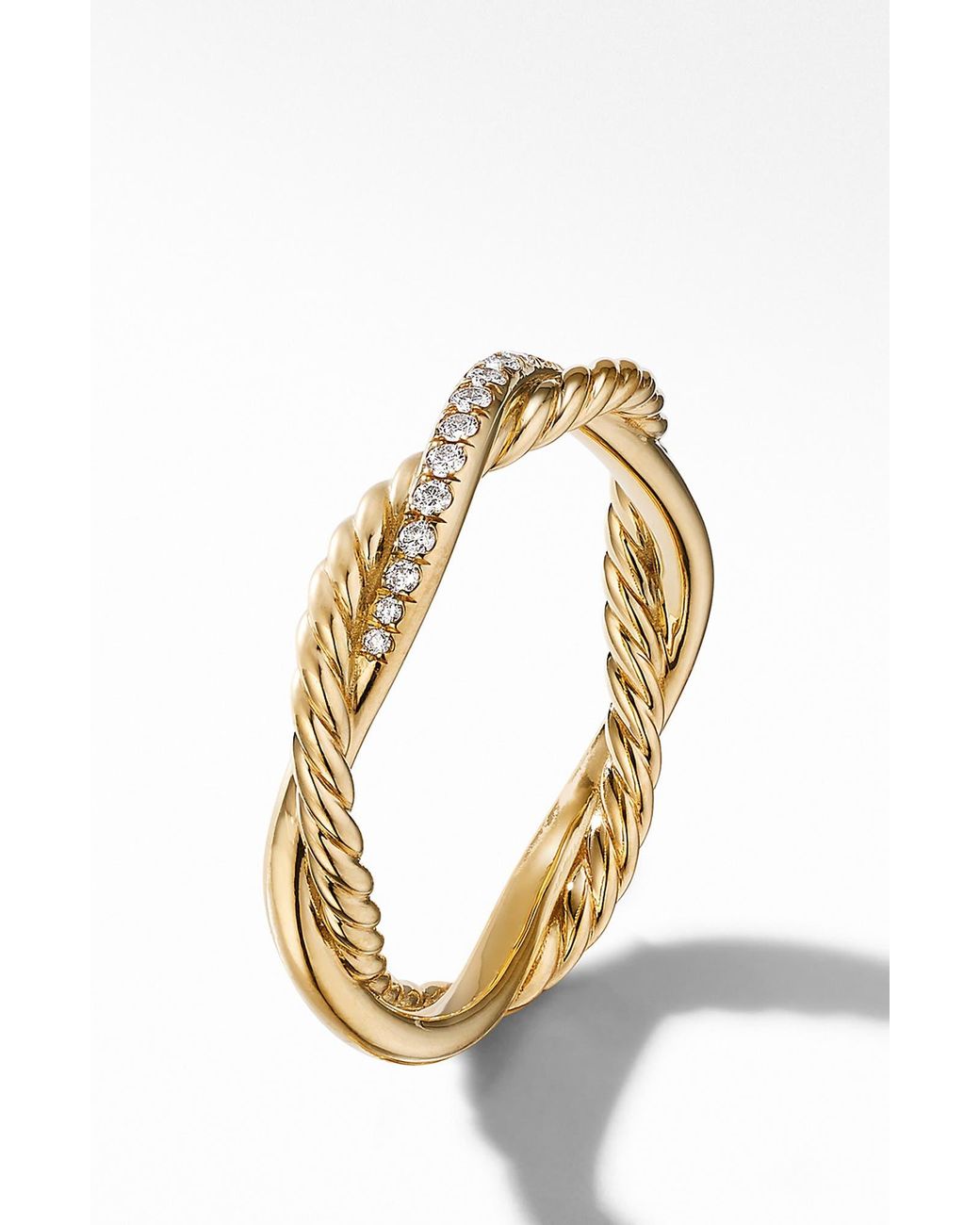 David Yurman Petite Infinity Twisted Ring in Metallic | Lyst