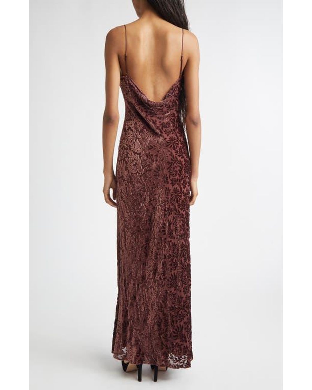 Veronica Beard Jolynn Velvet Floral Gown in Purple | Lyst