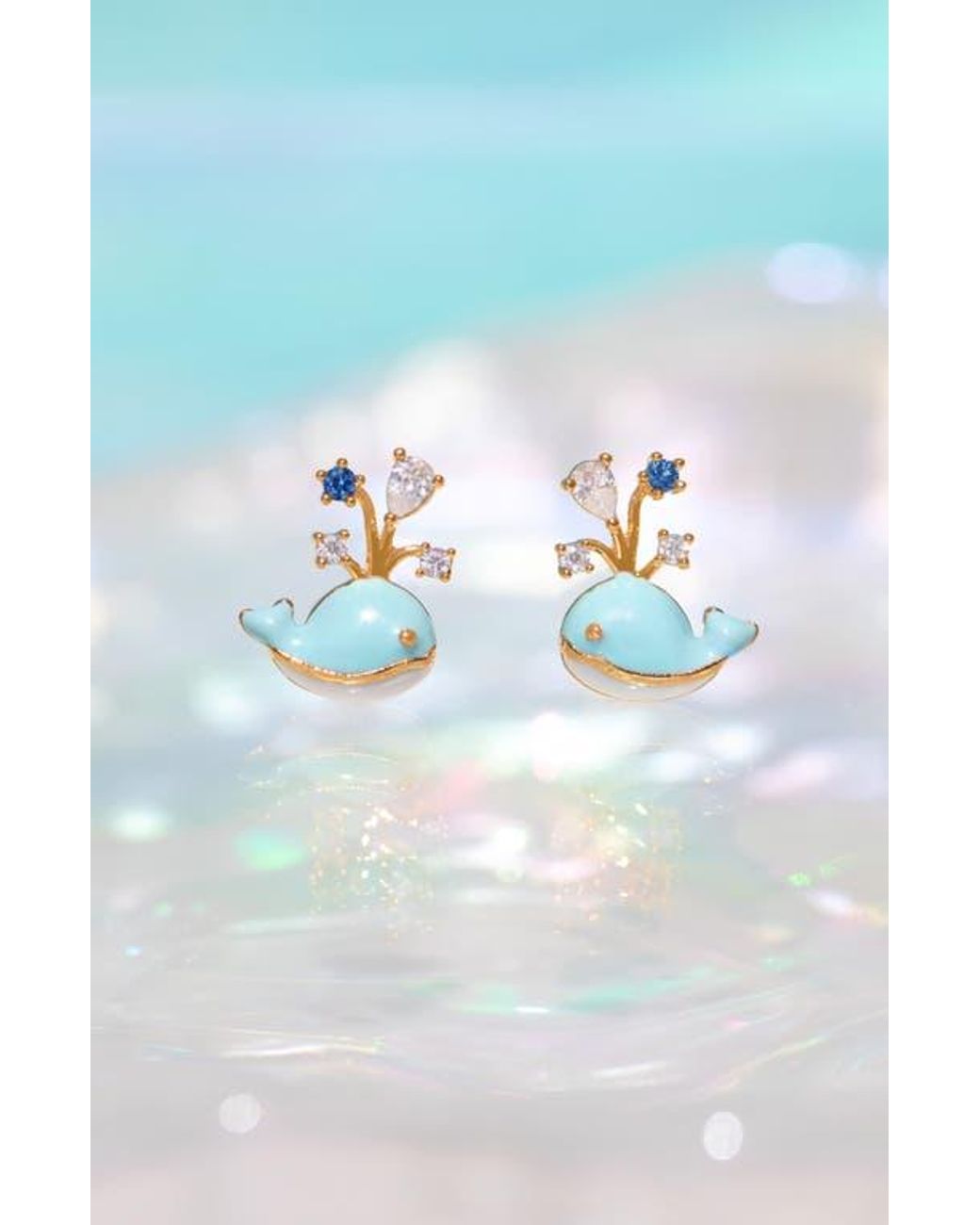 Girls Crew Whale You Be Mine Stud Earrings in Blue | Lyst