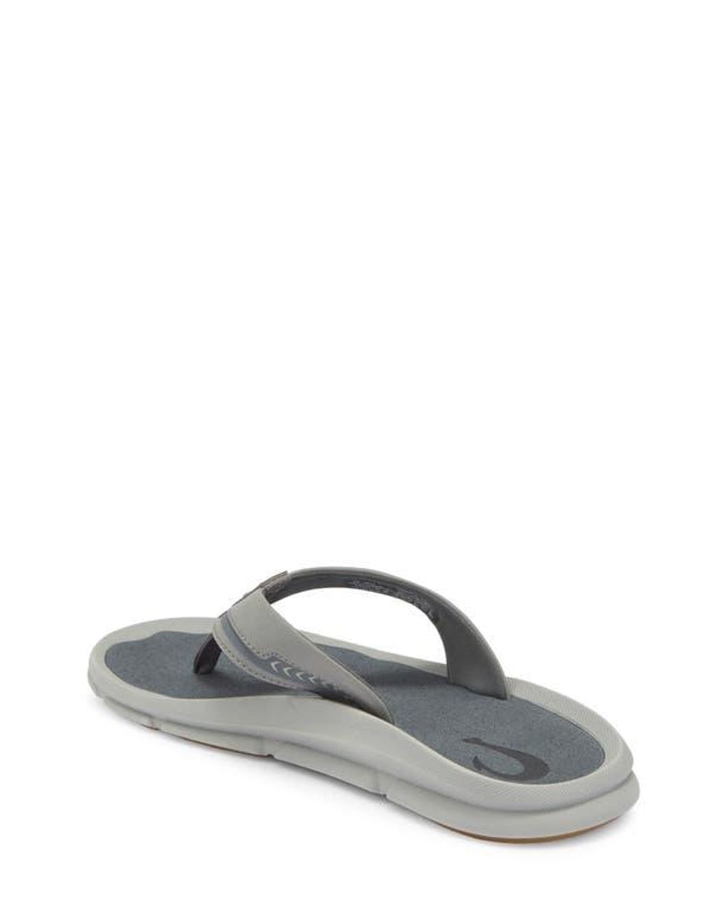 Olukai Akeu Flip Flop in Gray for Men | Lyst