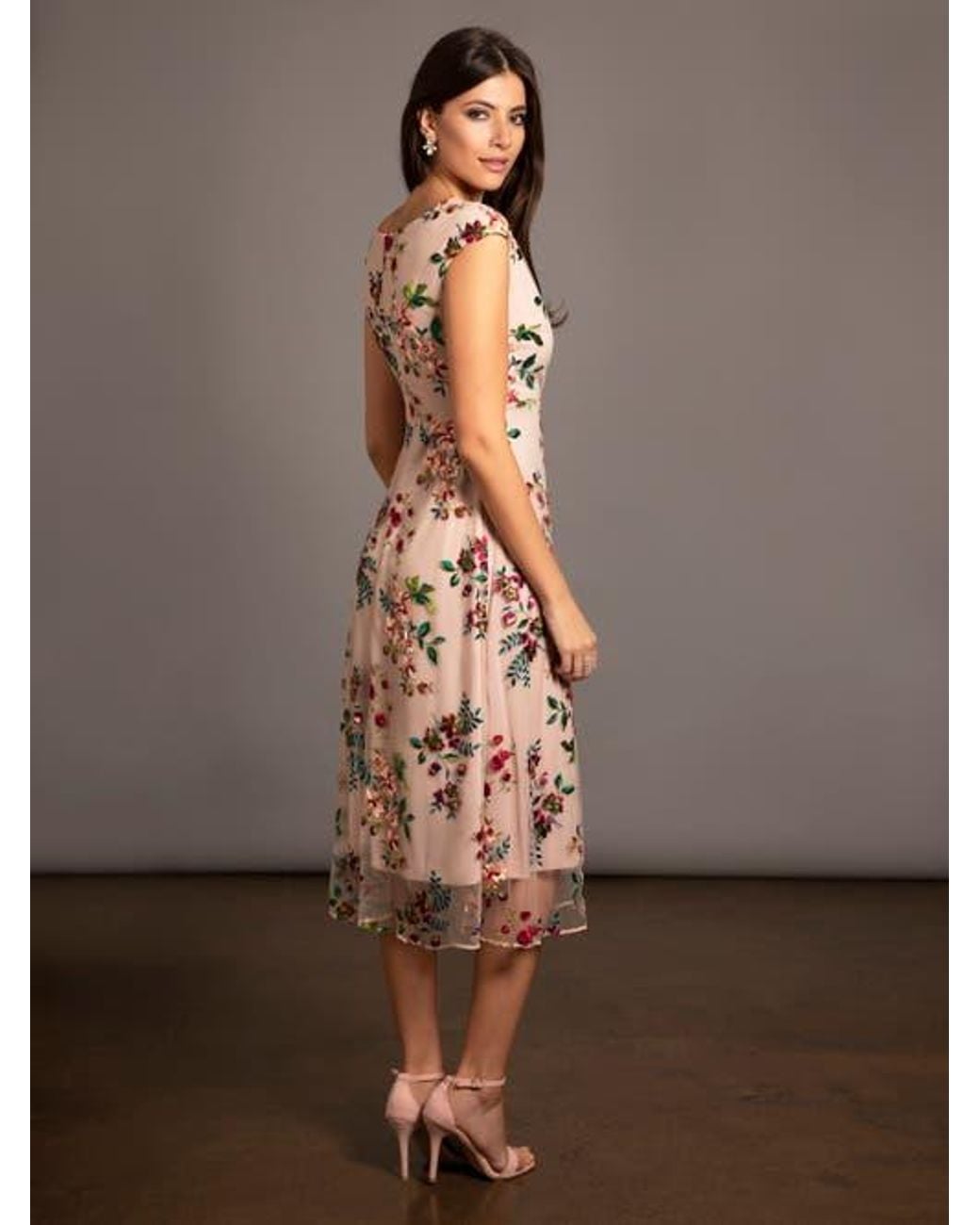 Alie Street London Grace Midi Dress in Pink | Lyst