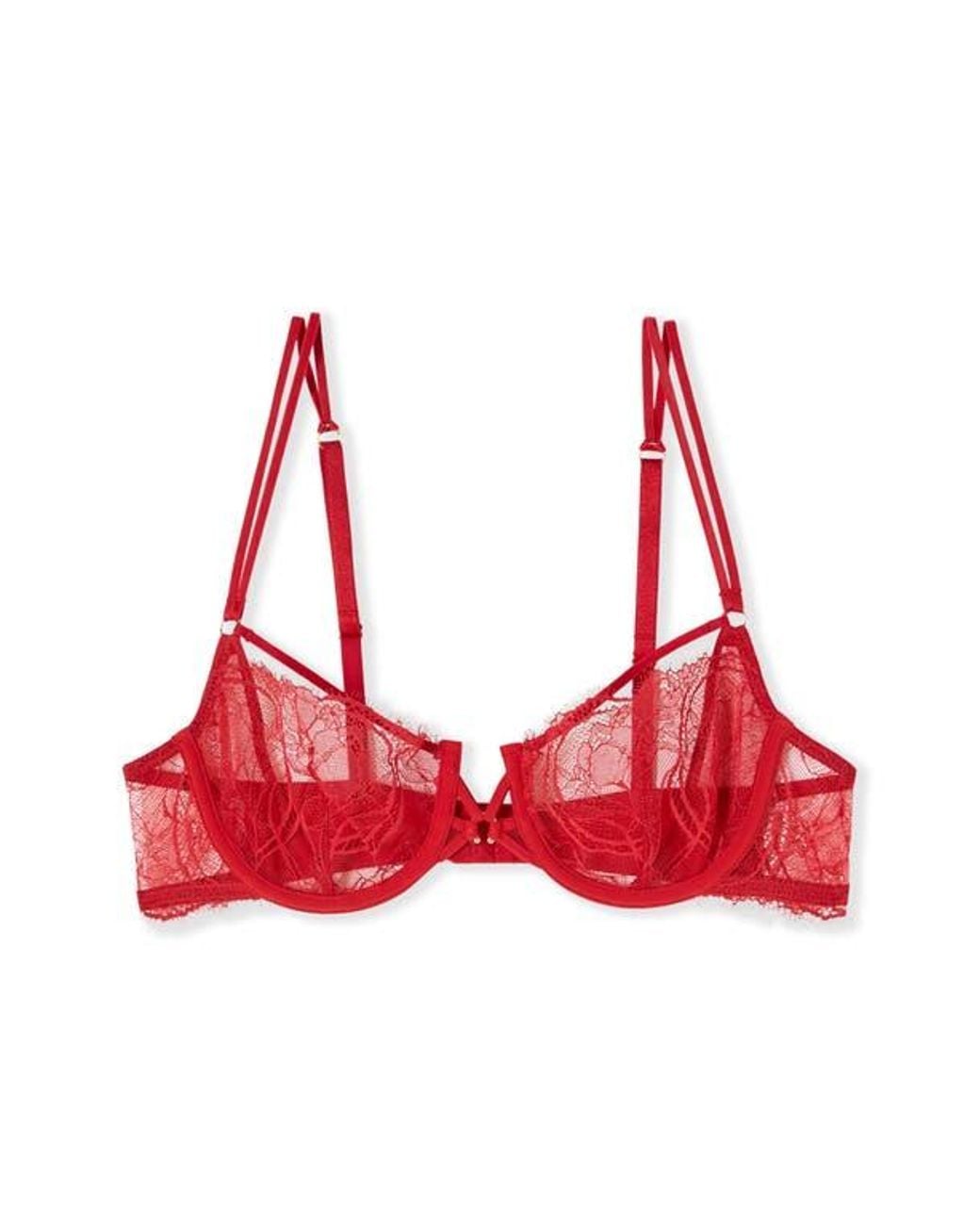 Etam Vertige N°9 Underwire Balconette Bra in Red | Lyst
