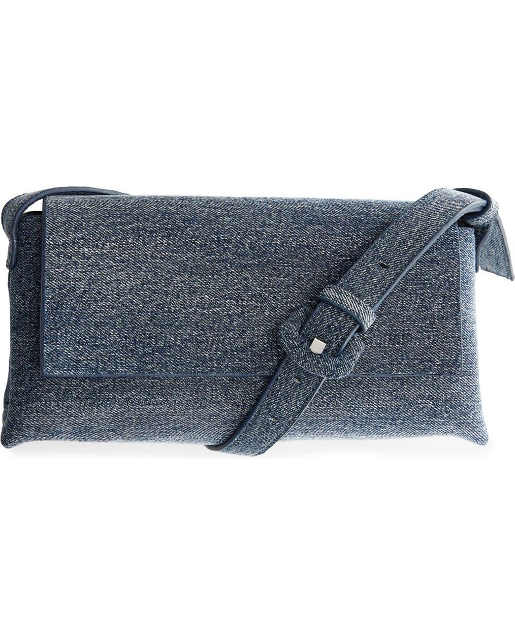 Mango Denim Messenger Bag in Blue | Lyst