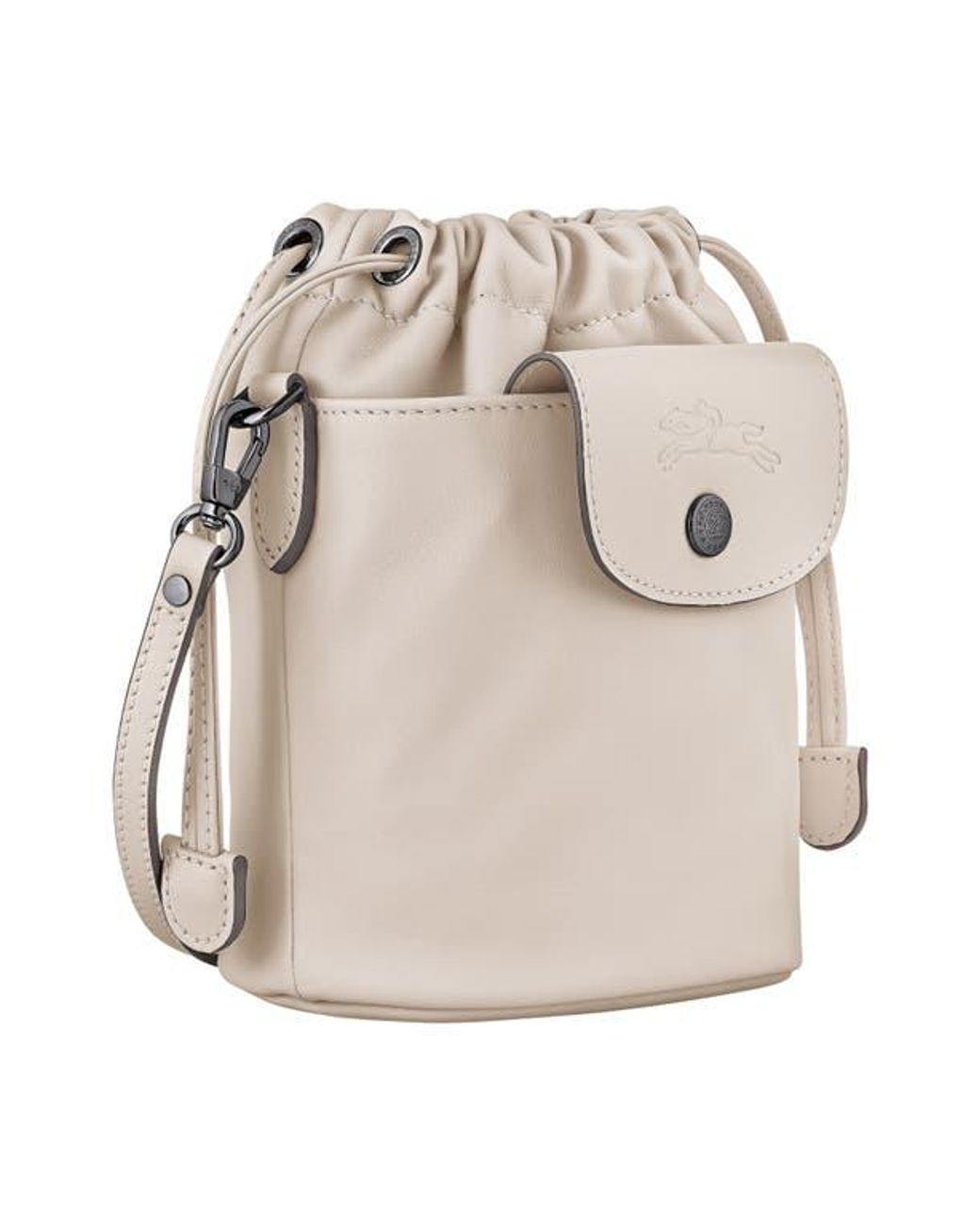 Longchamp Extra Small Le Pliage Xtra Leather Bucket Bag in Natural | Lyst