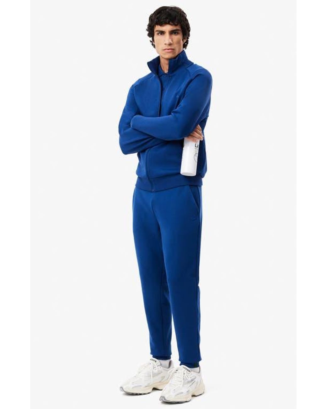 Lacoste Zip-Up Jacket in Blue for Men | Lyst