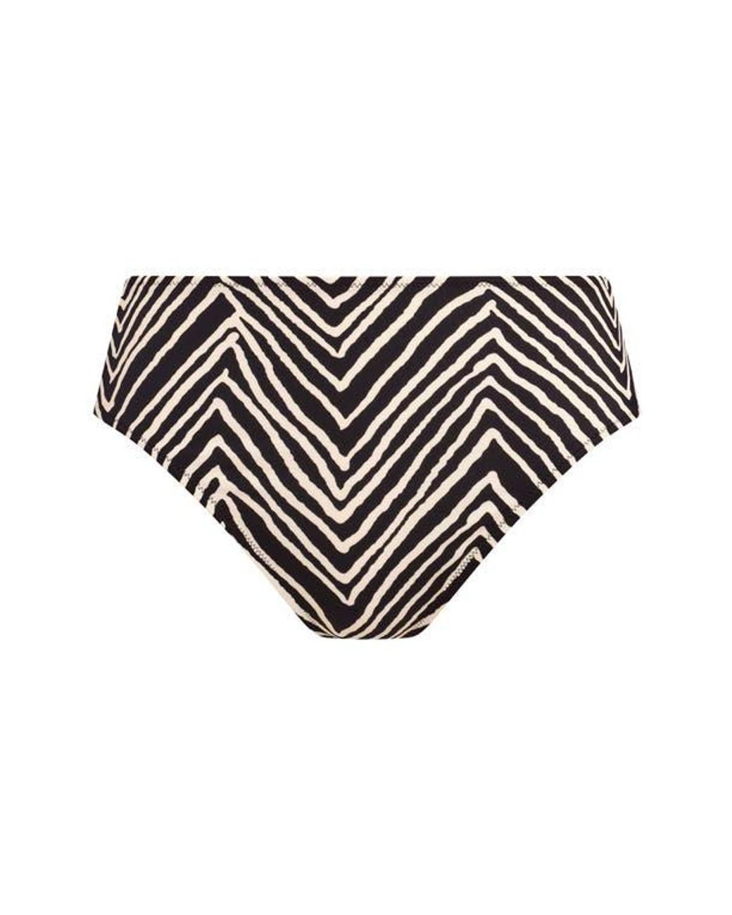 Freya Fiji Falls High Waist Bikini Bottoms in Black | Lyst