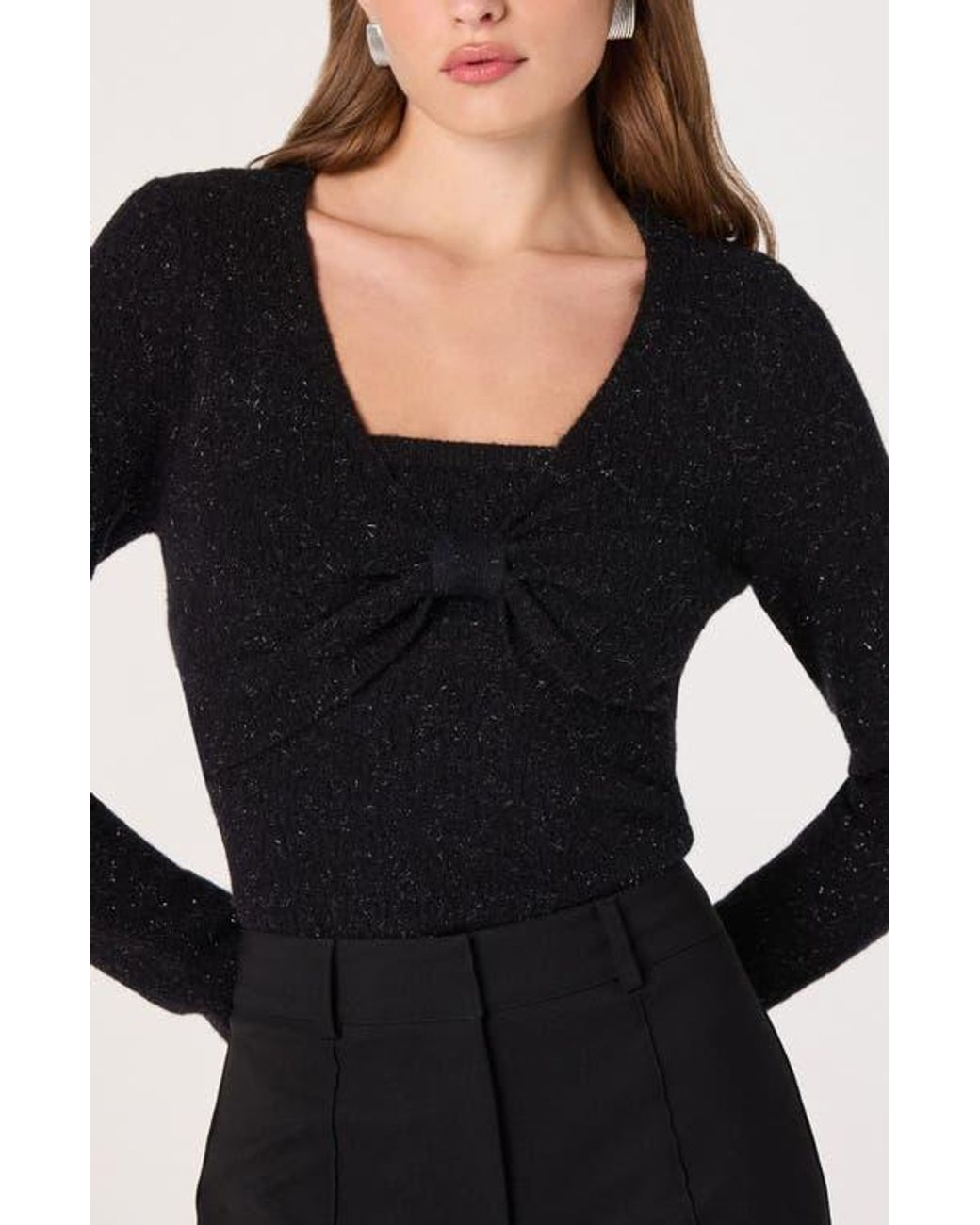 Astr Metallic Bolero Jacket & Tube Top Set in Black | Lyst