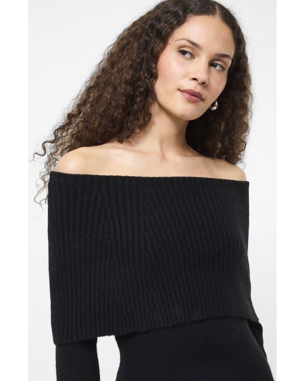 French Connection Emilia Off The Shoulder Long Sleeve Maxi Sweater ...