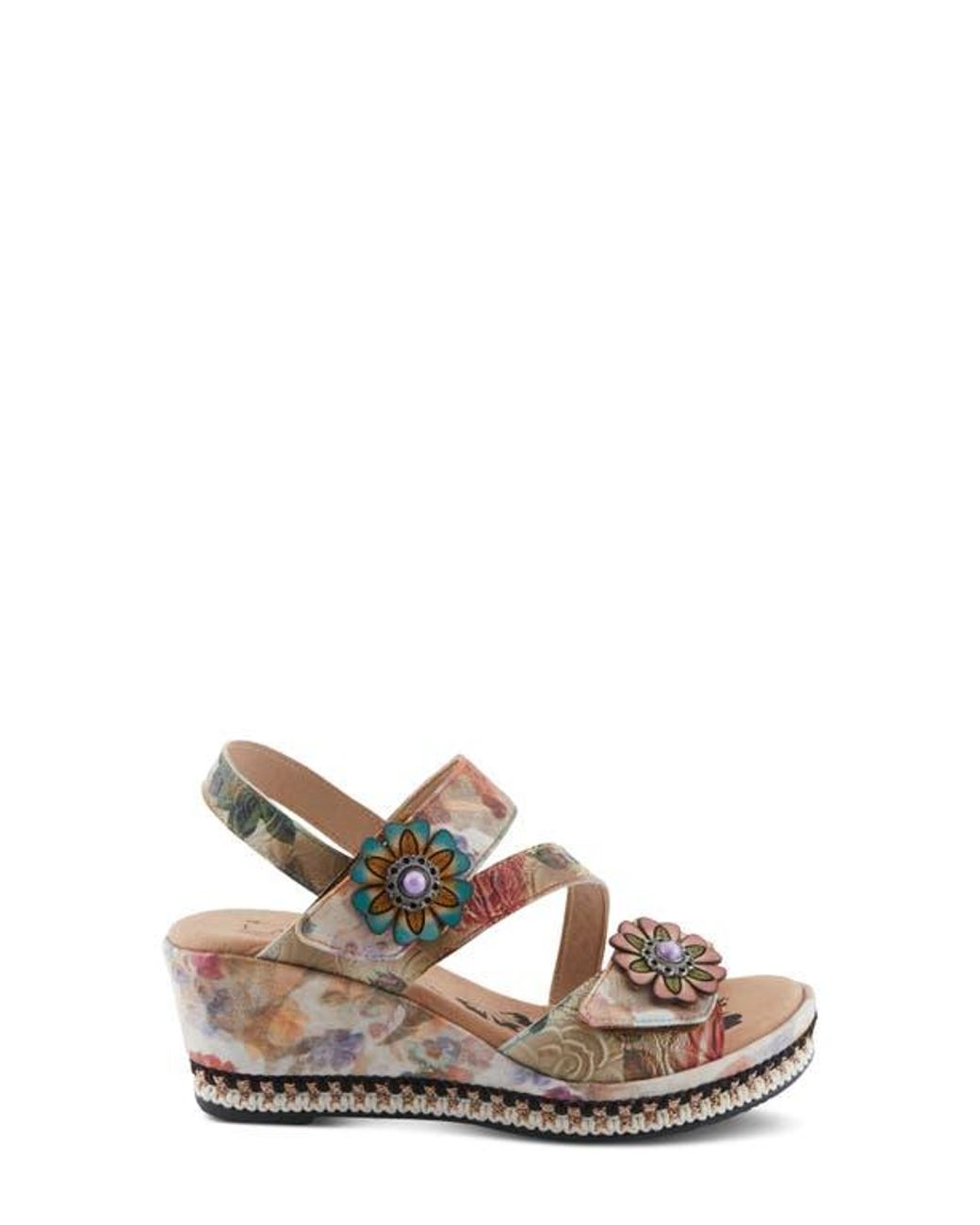 Spring Step Blissful Slingback Platform Wedge Sandal | Lyst