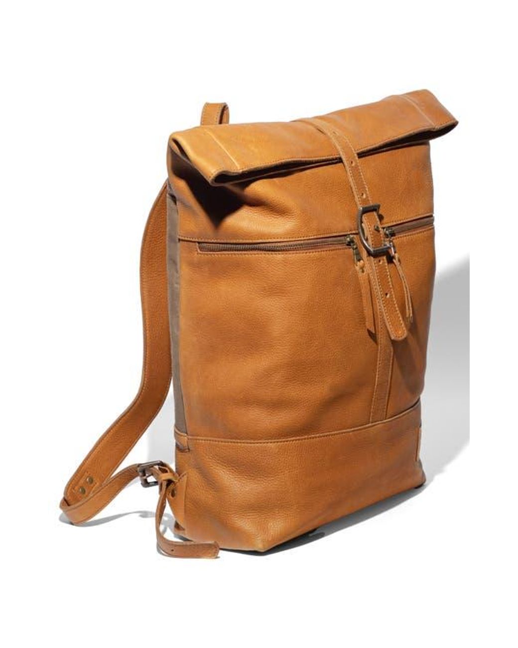 Will Leather Goods Roll Top Backpack in Brown | Lyst