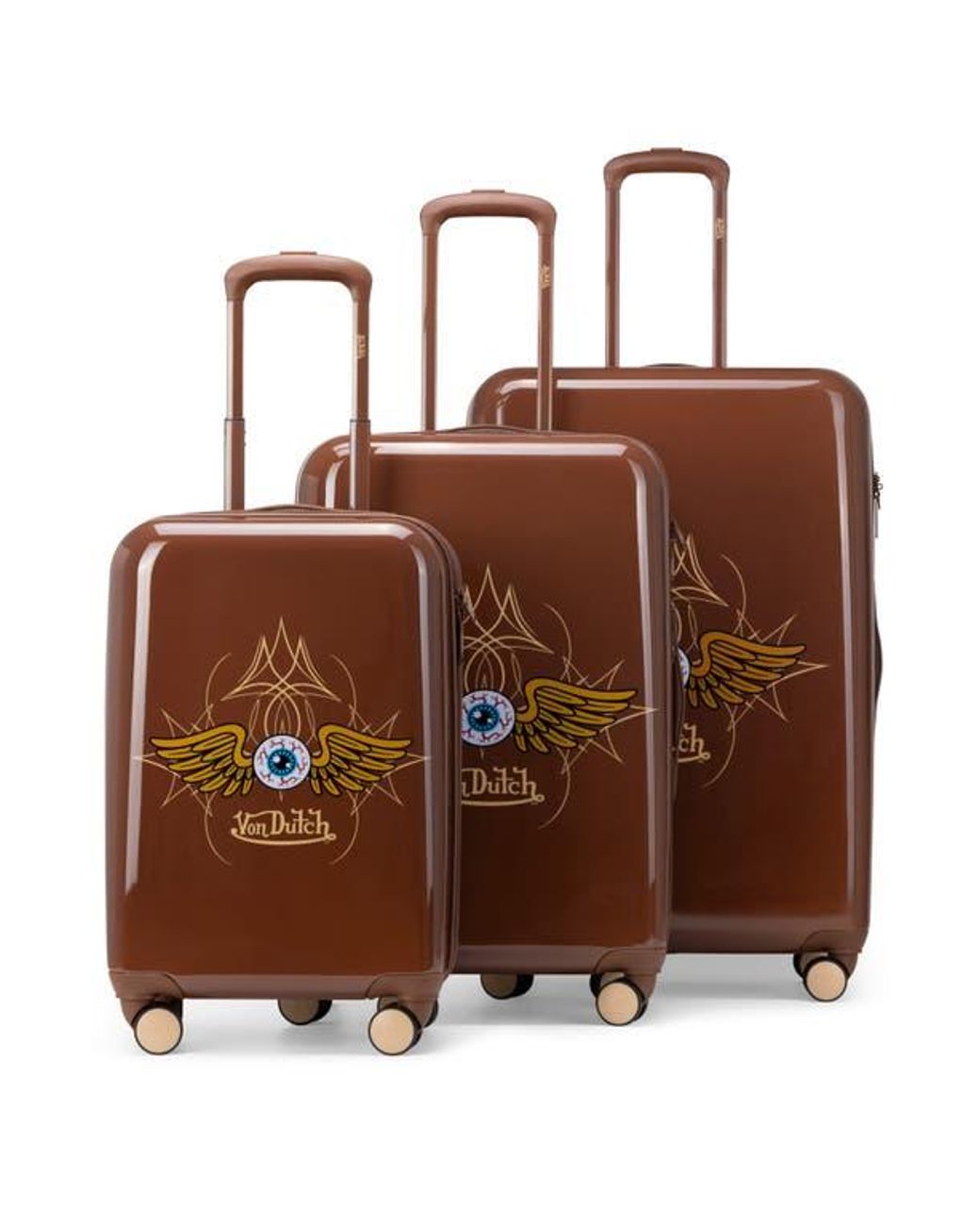 Von Dutch Kustom Kulture 3-Piece Expandable Hardside Spinner Luggage ...