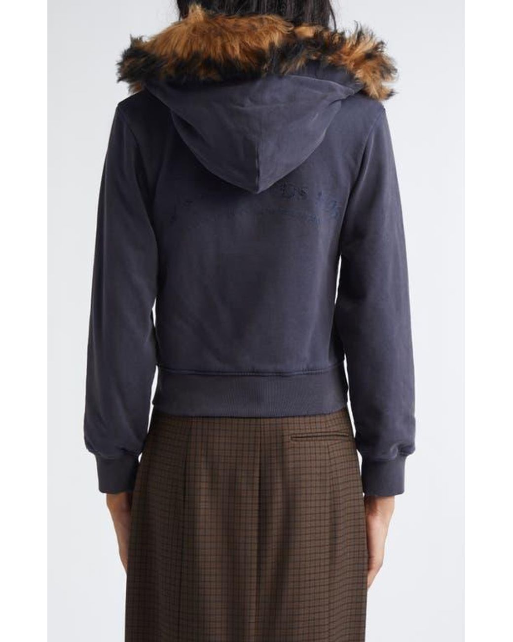 Acne Studios Fuma Organic Cotton Fleece Zip-Up Hoodie With Removable ...