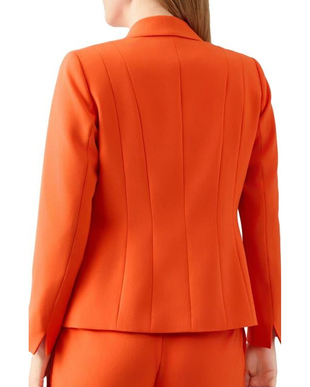 Kasper Panel Seamed Jacket in Orange | Lyst