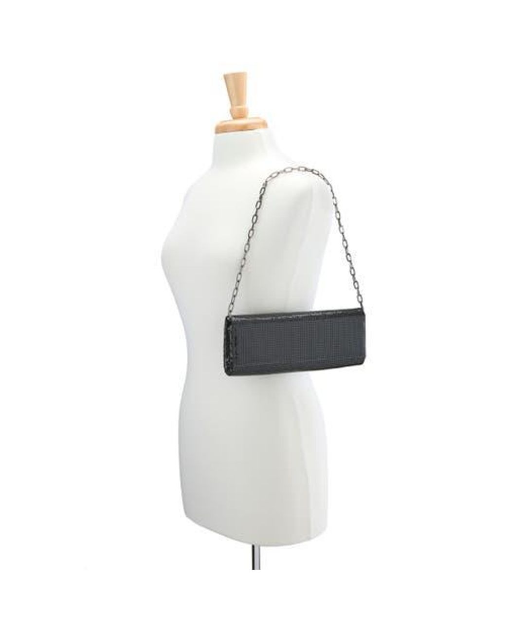 Whiting & Davis Zoe Baguette Clutch in Black | Lyst