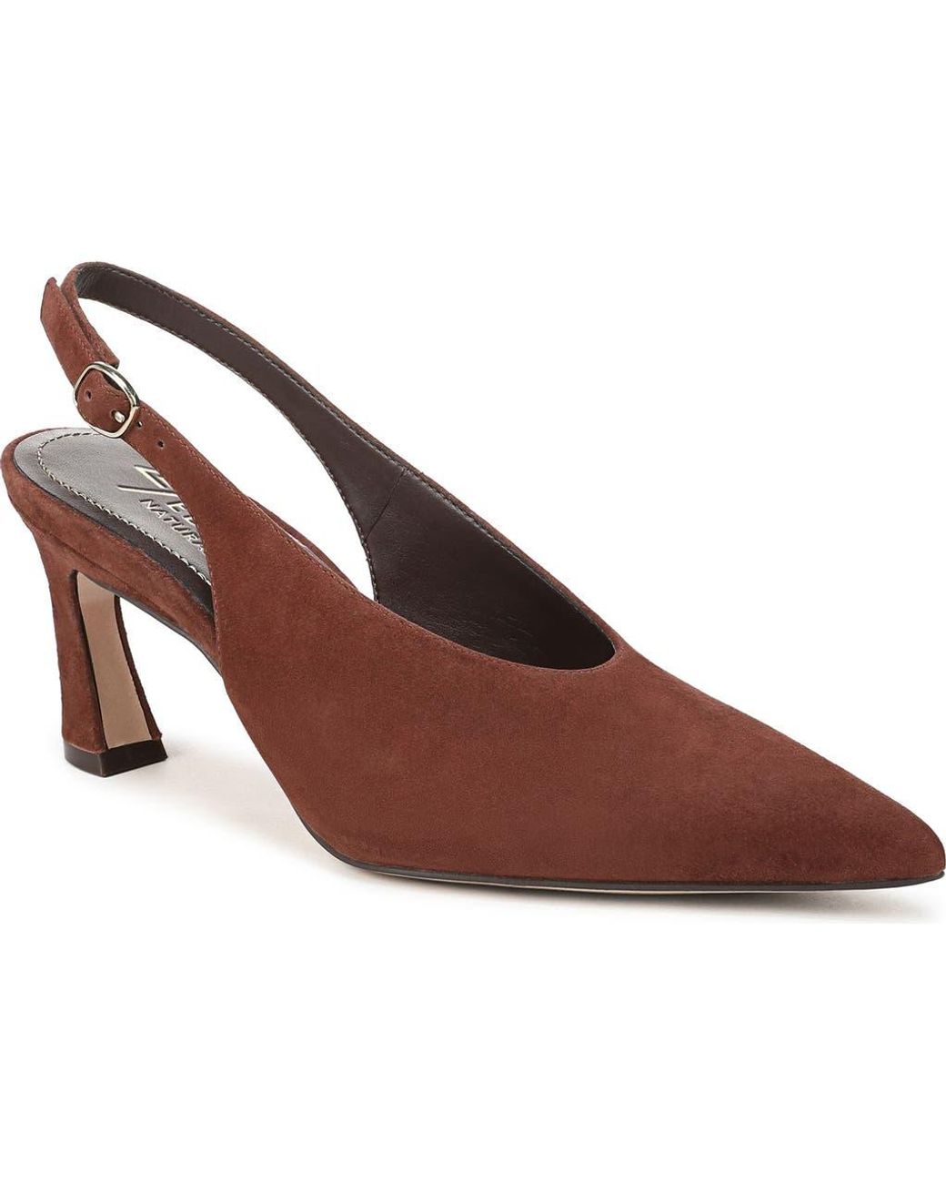27 EDIT Naturalizer Elaine Slingback Pointed Toe Pump in Brown | Lyst