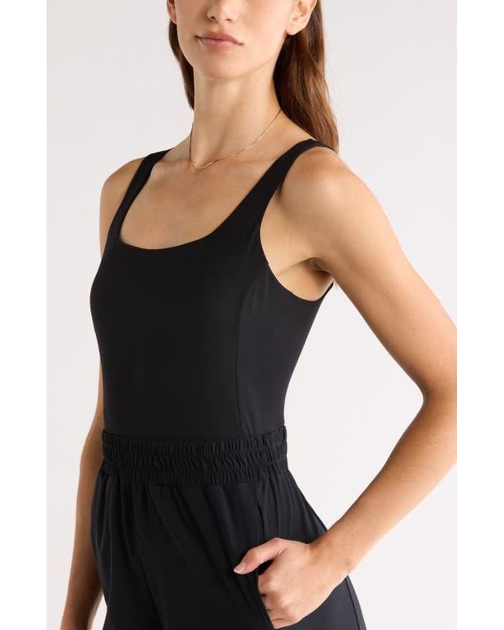 Zella Transit Wide Leg Jumpsuit in Black | Lyst