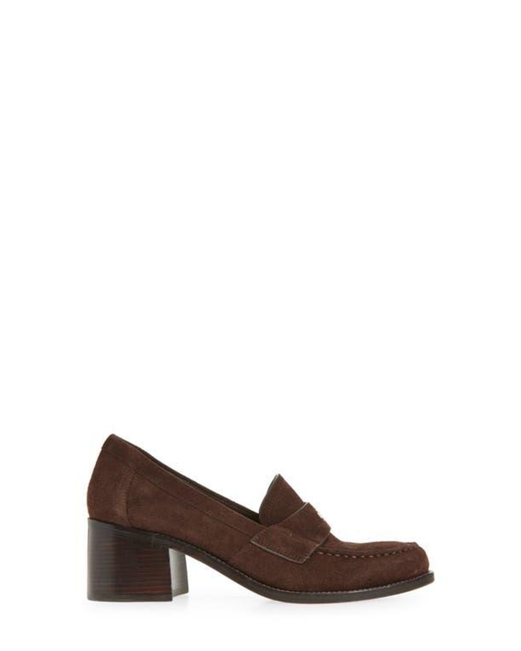Tory Burch Double T Logo Loafer Pump in Brown | Lyst