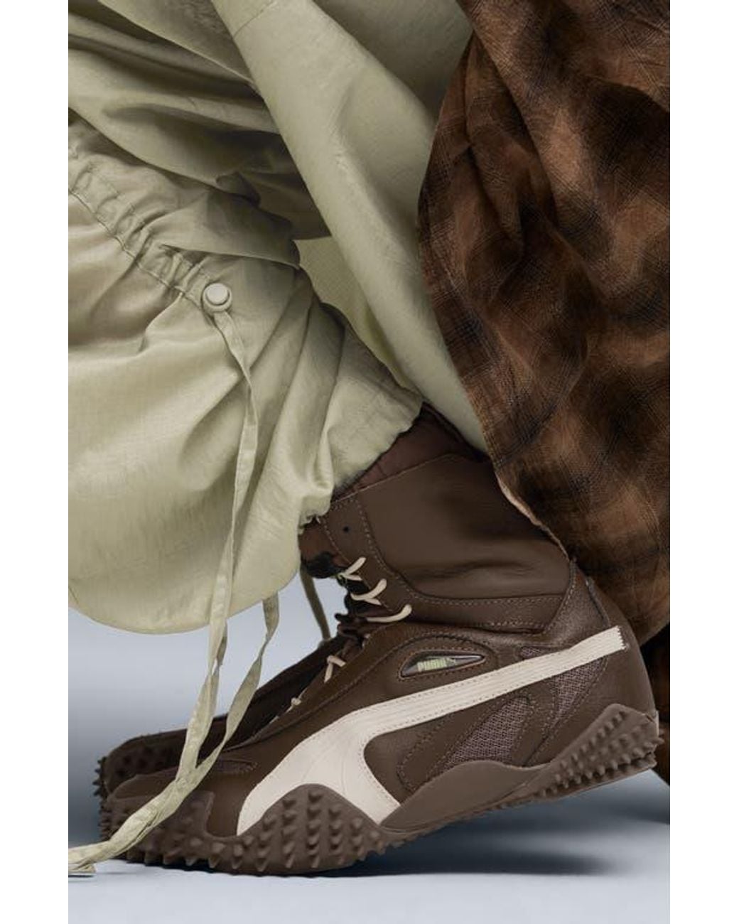 PUMA Mostro Mid Sneaker Boot in Brown | Lyst