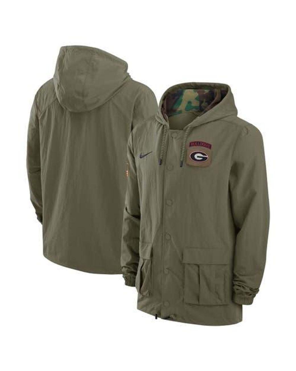 Nike Georgia Bulldogs 2024 Military Appreciation Full-Snap Hoodie ...