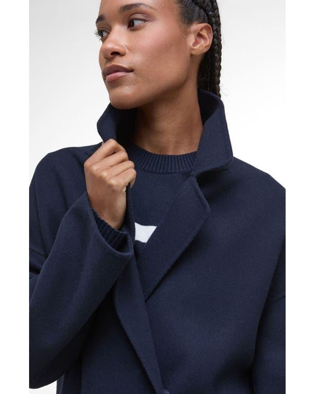 Barbour Rachel Wool Blend Coat in Blue | Lyst