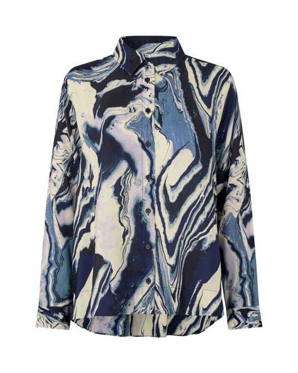 Masai Maimanja Long Sleeve Collared Shirt in Blue | Lyst