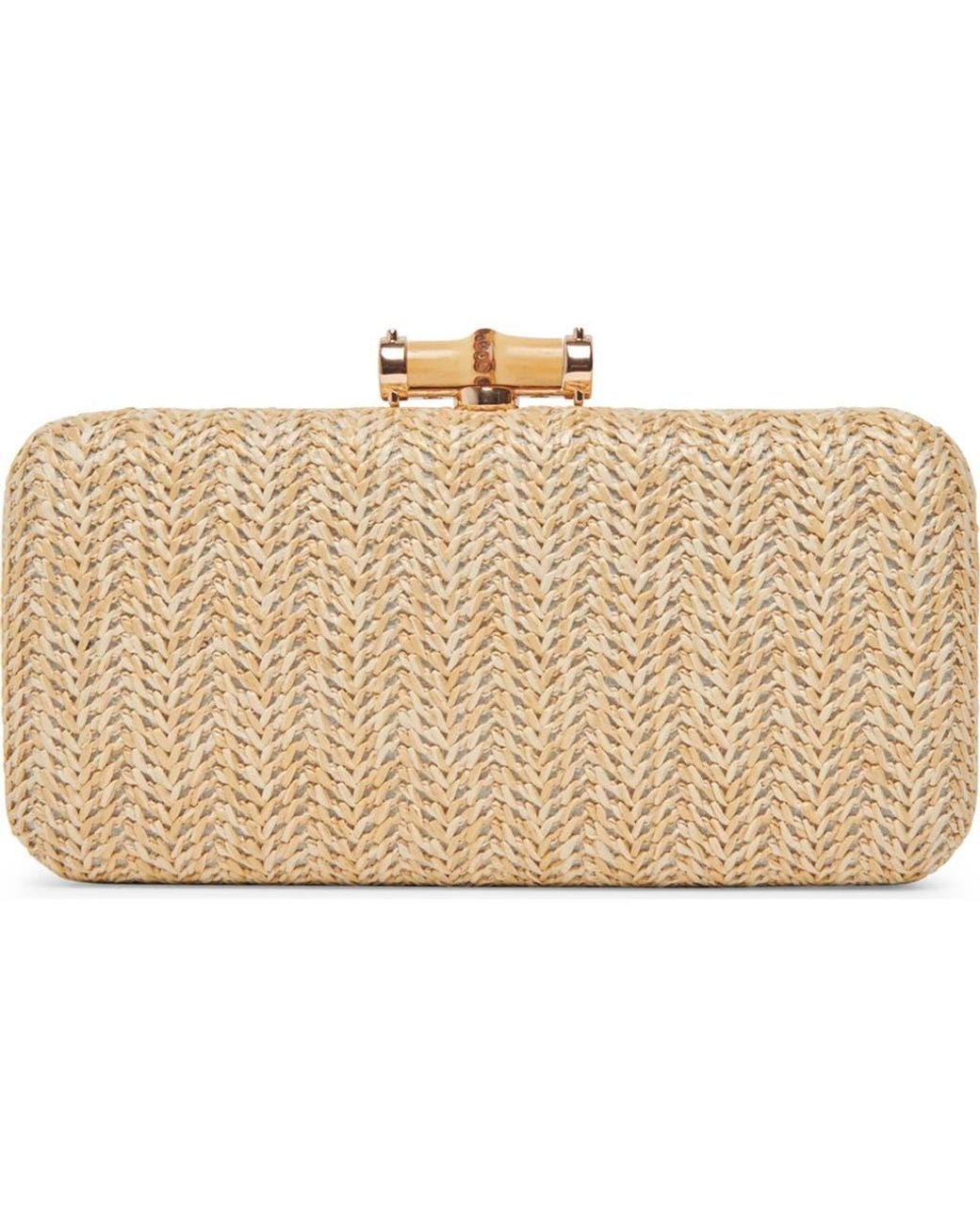 Dolce Vita Solace Raffia Convertible Clutch in Metallic | Lyst