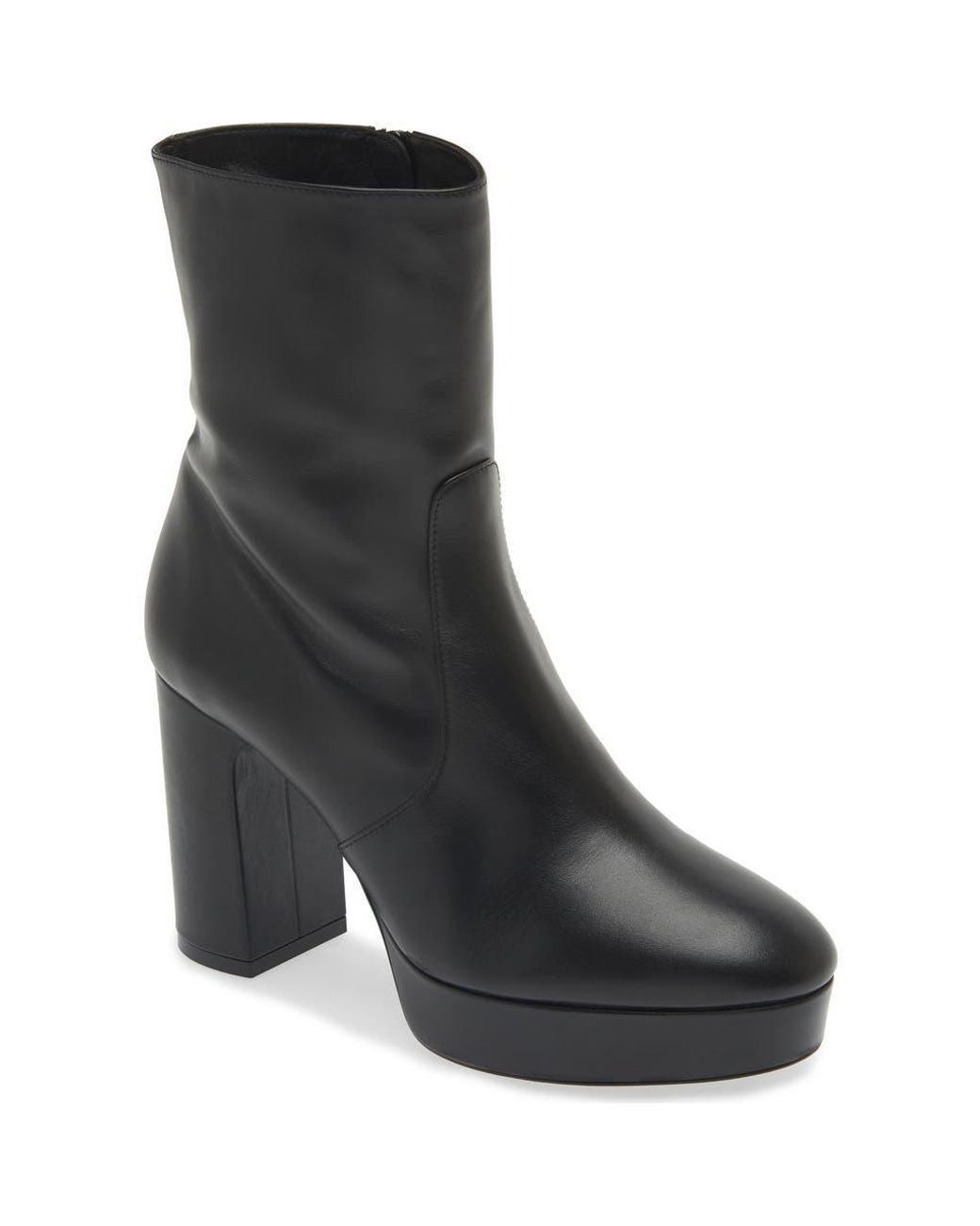 Stuart Weitzman Dayna Platform Bootie in Black | Lyst