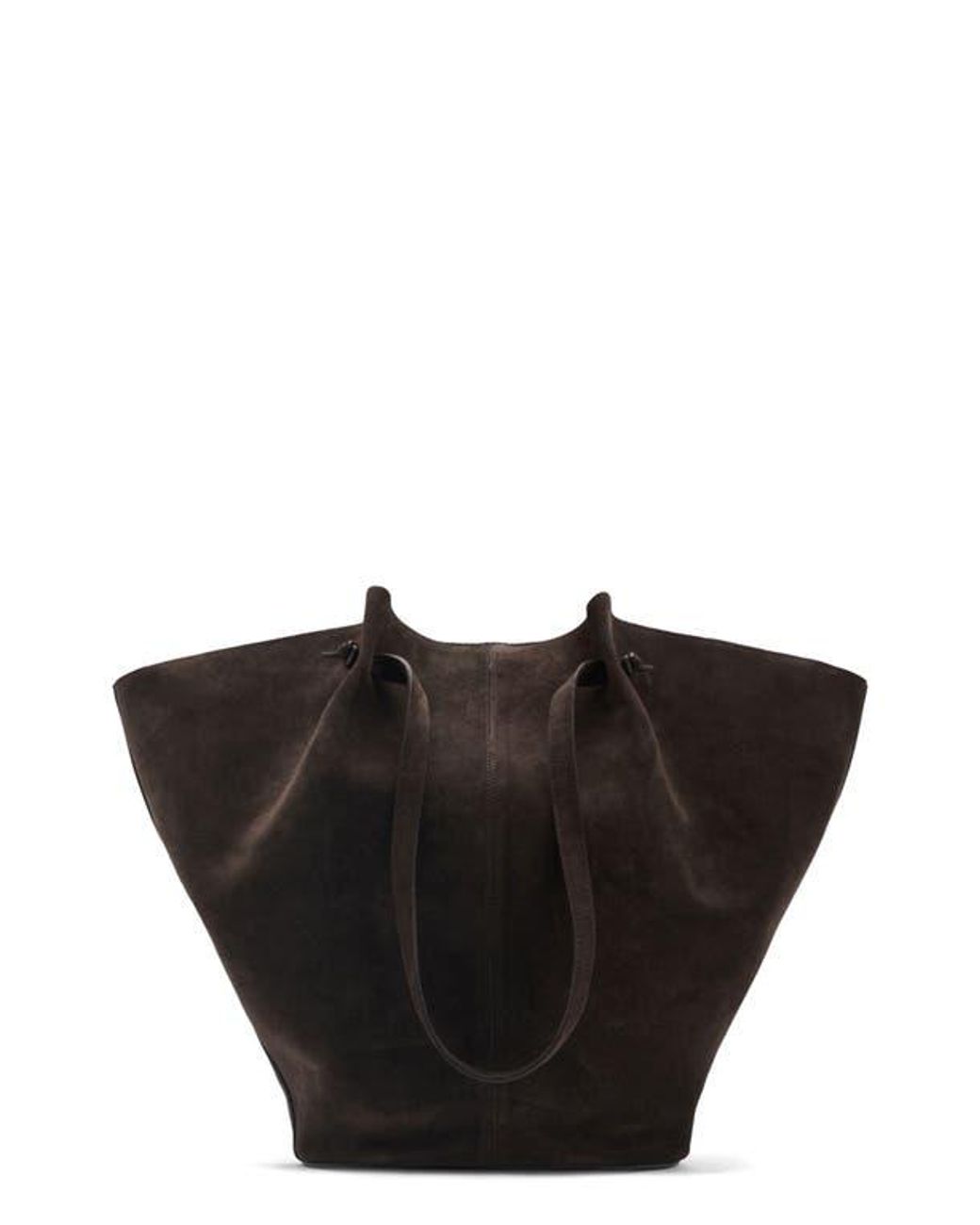 Mango Suede Shopper Bag in Black | Lyst