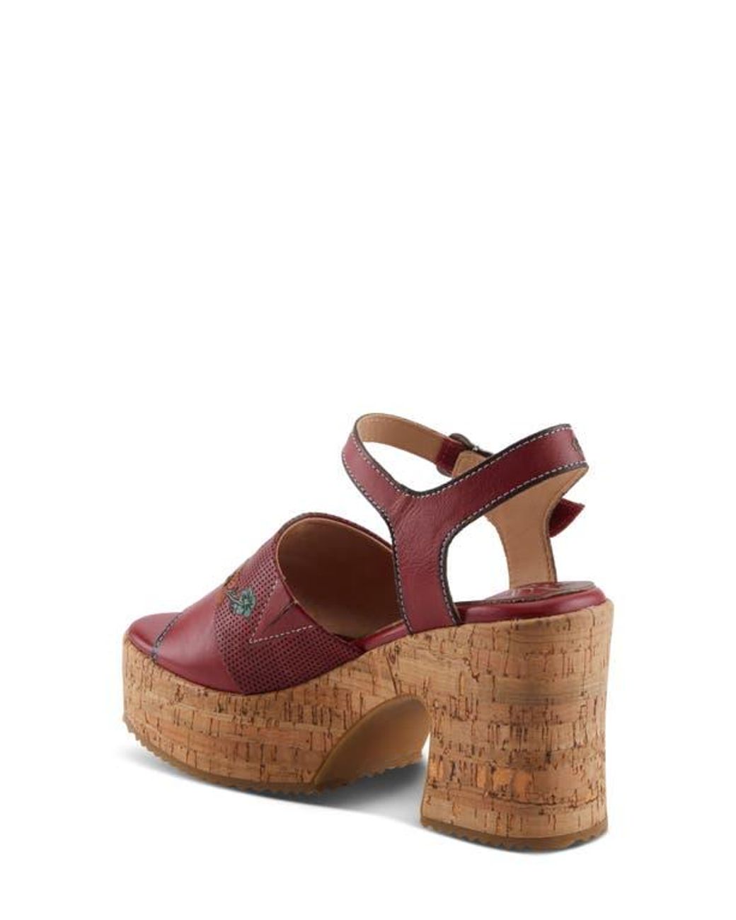 Spring Step Halena Platform Sandal in Red | Lyst