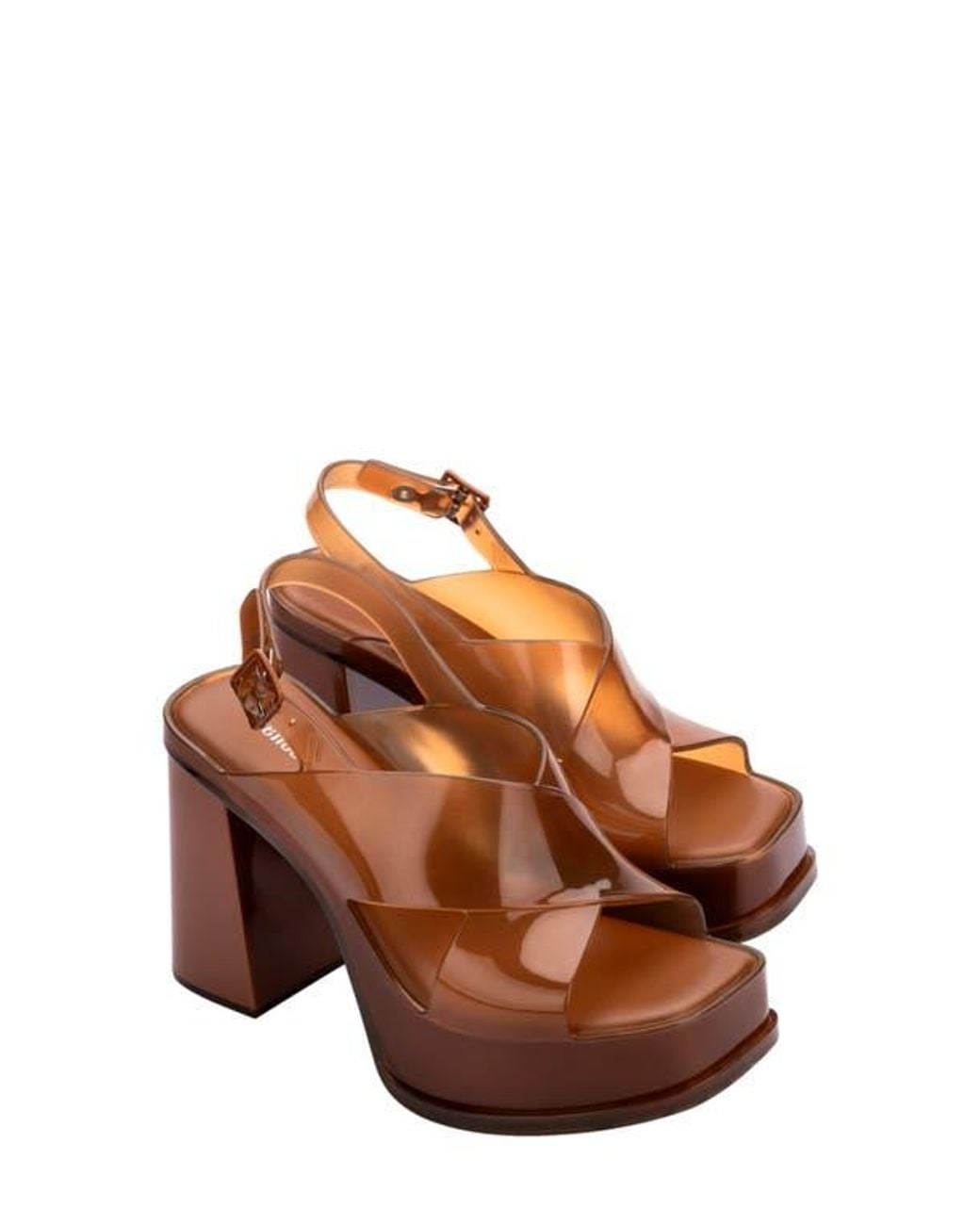 Melissa Dance Slingback Platform Sandal in Brown | Lyst