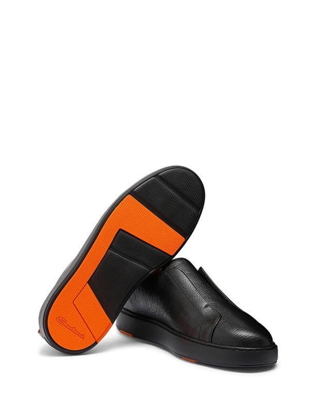 Santoni Victory Laceless Slip-On Sneaker in Black for Men | Lyst