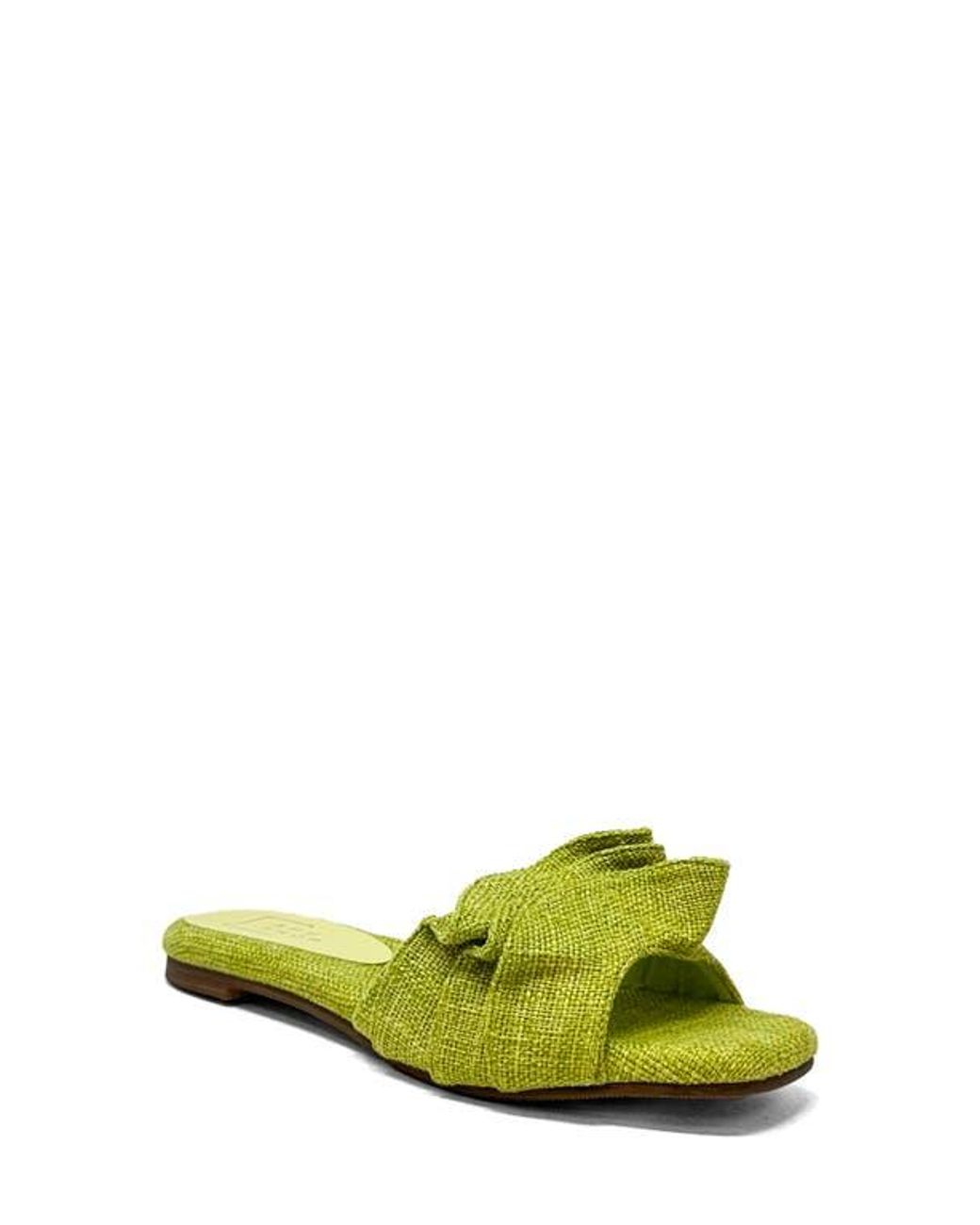 Shu Shop Daisy Slide Sandal in Green | Lyst