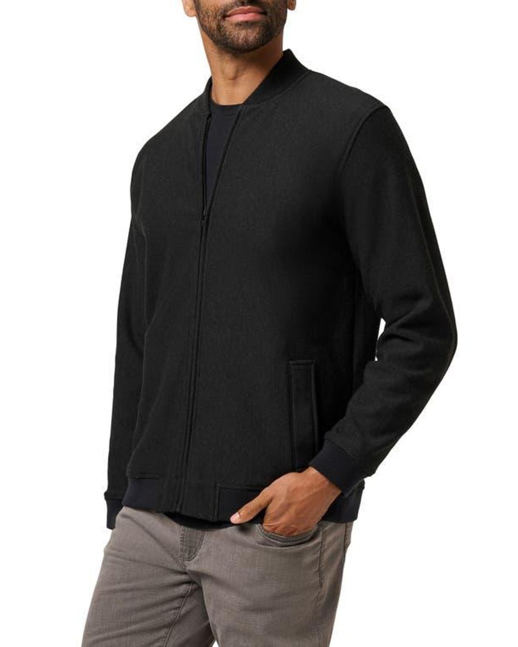 Travis Mathew Social Club Bomber Jacket in Black for Men | Lyst