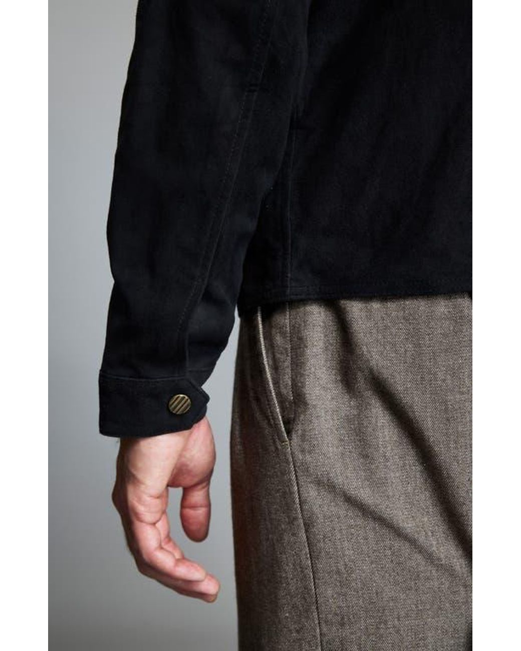 Billy Reid Barracuda Suede Jacket in Black for Men | Lyst