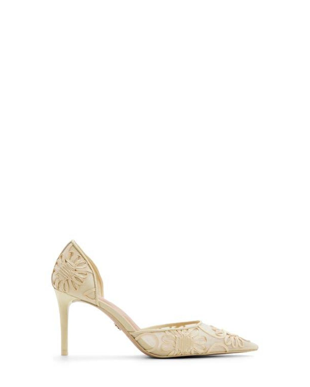 Ted Baker Amber D'Orsay Pointed Toe Pump in White | Lyst