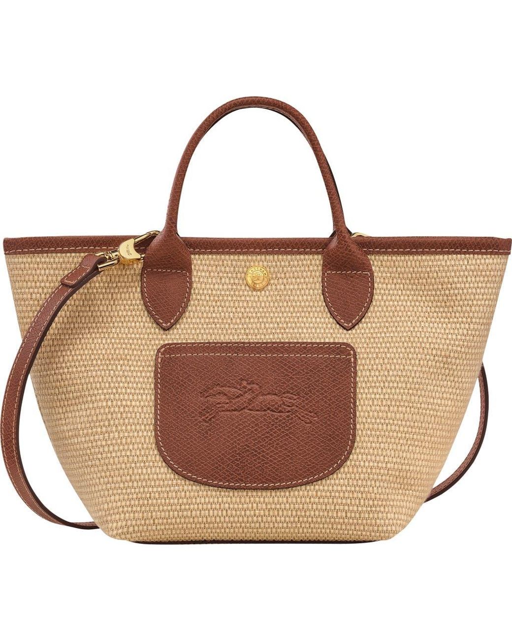 Longchamp Extra Small Le Pliage Panier Top Handle Bag in Brown | Lyst