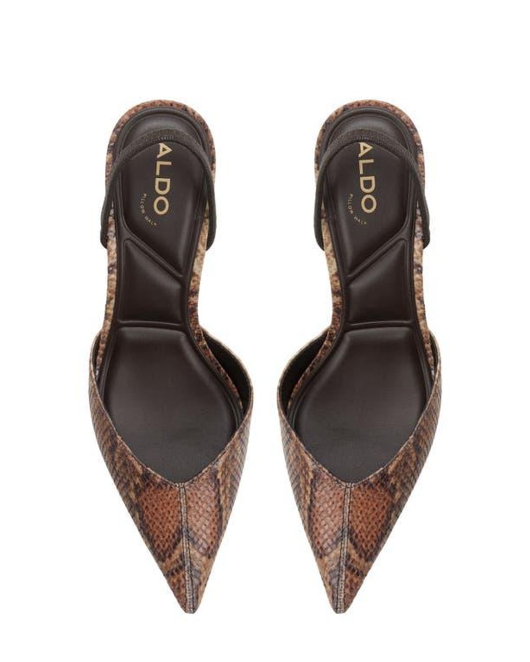 ALDO Olivia Pointed Toe Slingback Pump in Brown | Lyst