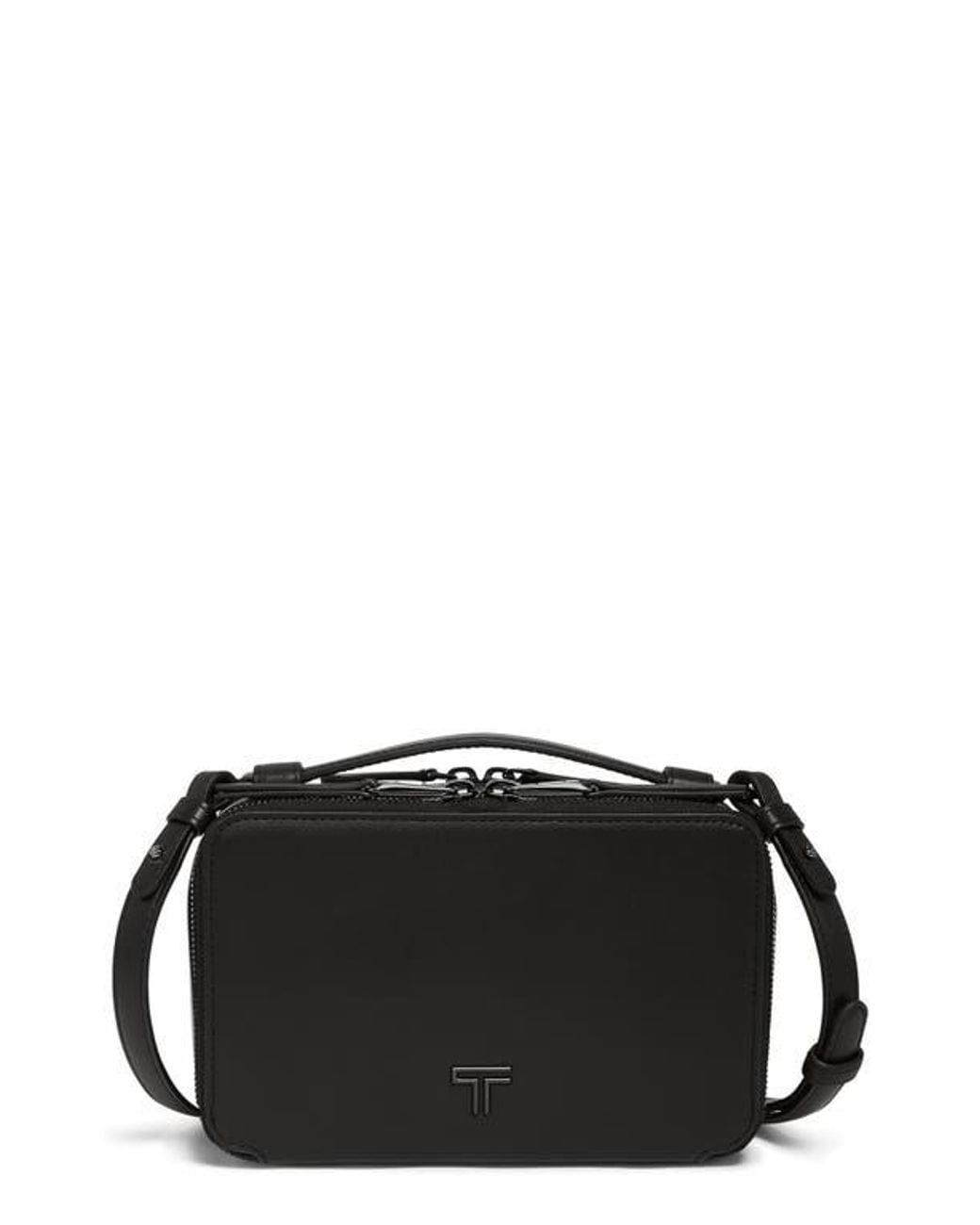 Tumi Myla Leather Crossbody Bag in Black | Lyst
