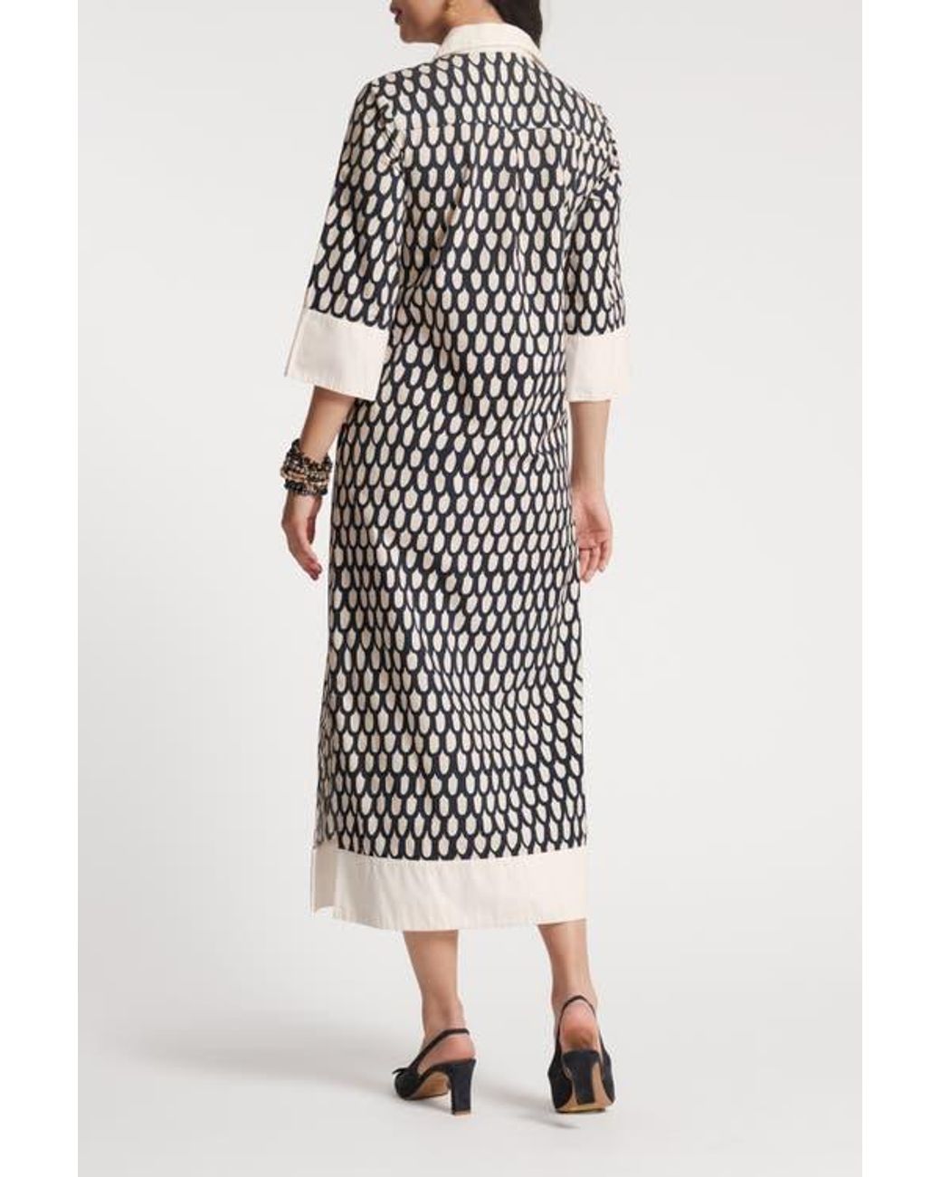 Frances Valentine Tracey Midi Dress Loop in White | Lyst