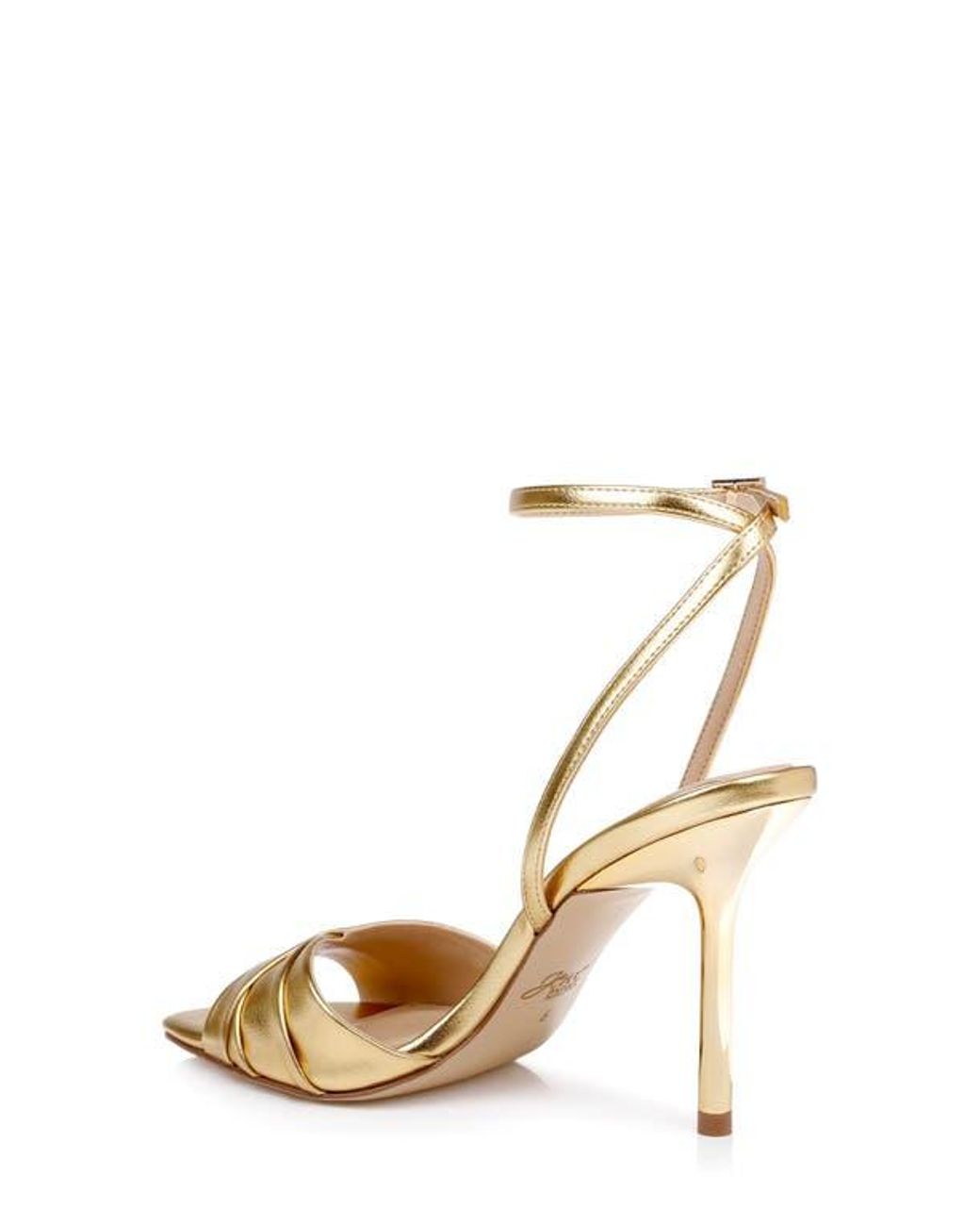 Badgley Mischka Parisa Ankle Strap Sandal in Metallic | Lyst