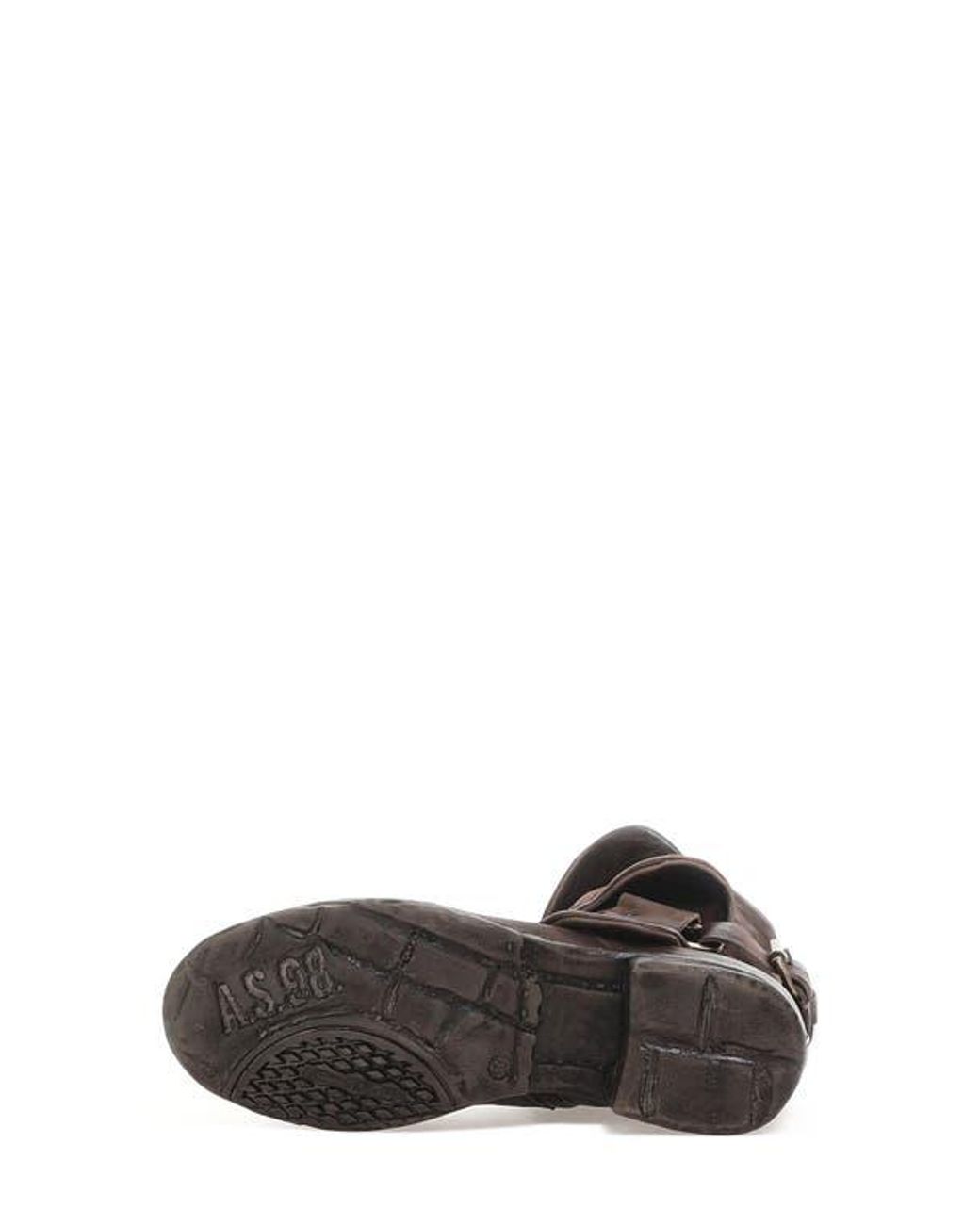 A.s.98 Simon Ii Moto Bootie in Brown | Lyst