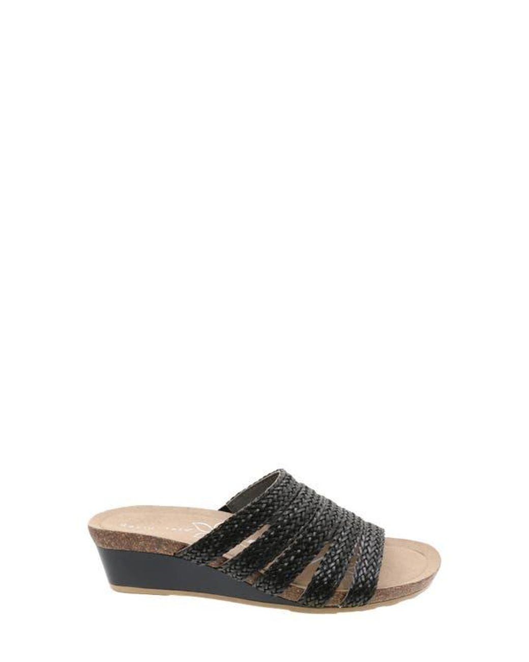 David Tate Fabiana Platform Wedge Slide Sandal in Gray | Lyst