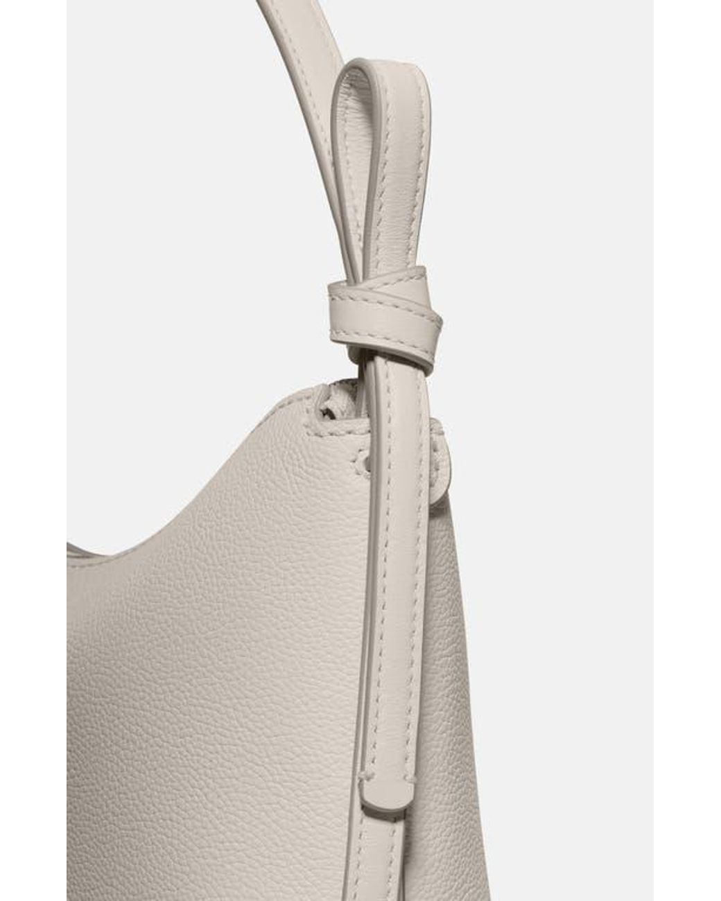 Kate Spade Loop Pebble Leather Shoulder Bag in Gray | Lyst